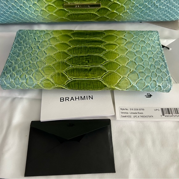 Brahmin | Bags | Brahmin Large Duxury And Veronica Wallet Limeade River ...